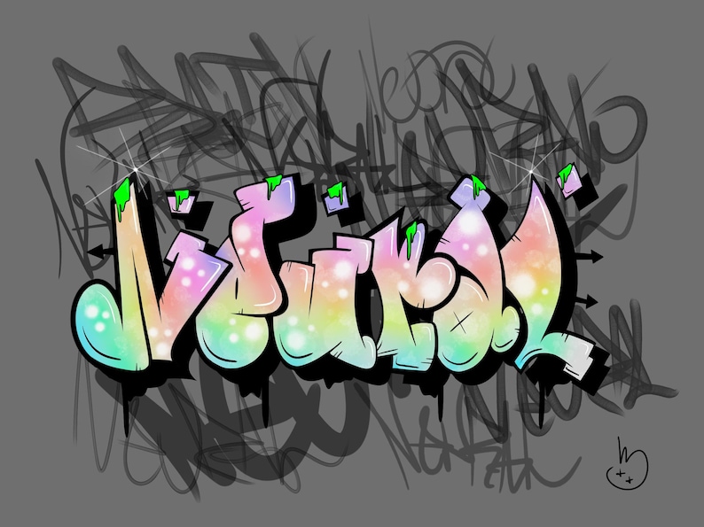 Custom Graffiti Art - Personalized Names and Banners for Parties, Gift ...
