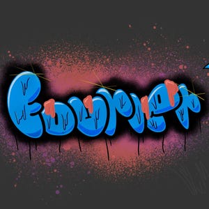 Custom Graffiti Art - Personalized Names and Banners for Parties, Gift ...