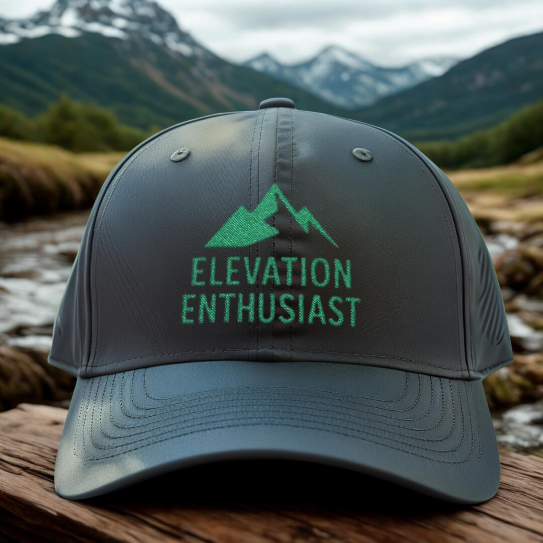 Embroidered "elevation Enthusiast" Hiking or Rock Climbing Dad Hat ...
