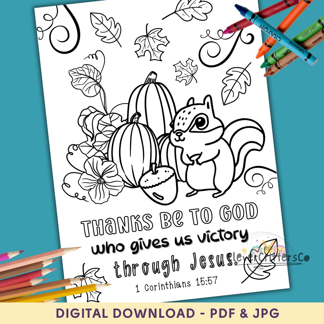 Squirrel Fall Coloring Page Bible Verse Colouring Pages Woodland ...