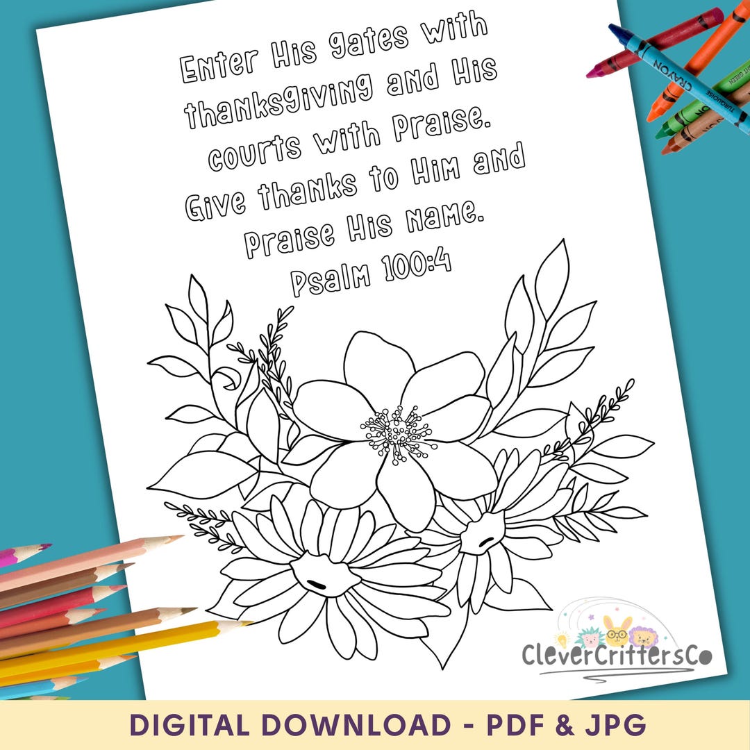 Bible Verse Coloring Pages Flowers Coloring Sheets Christian Coloring ...