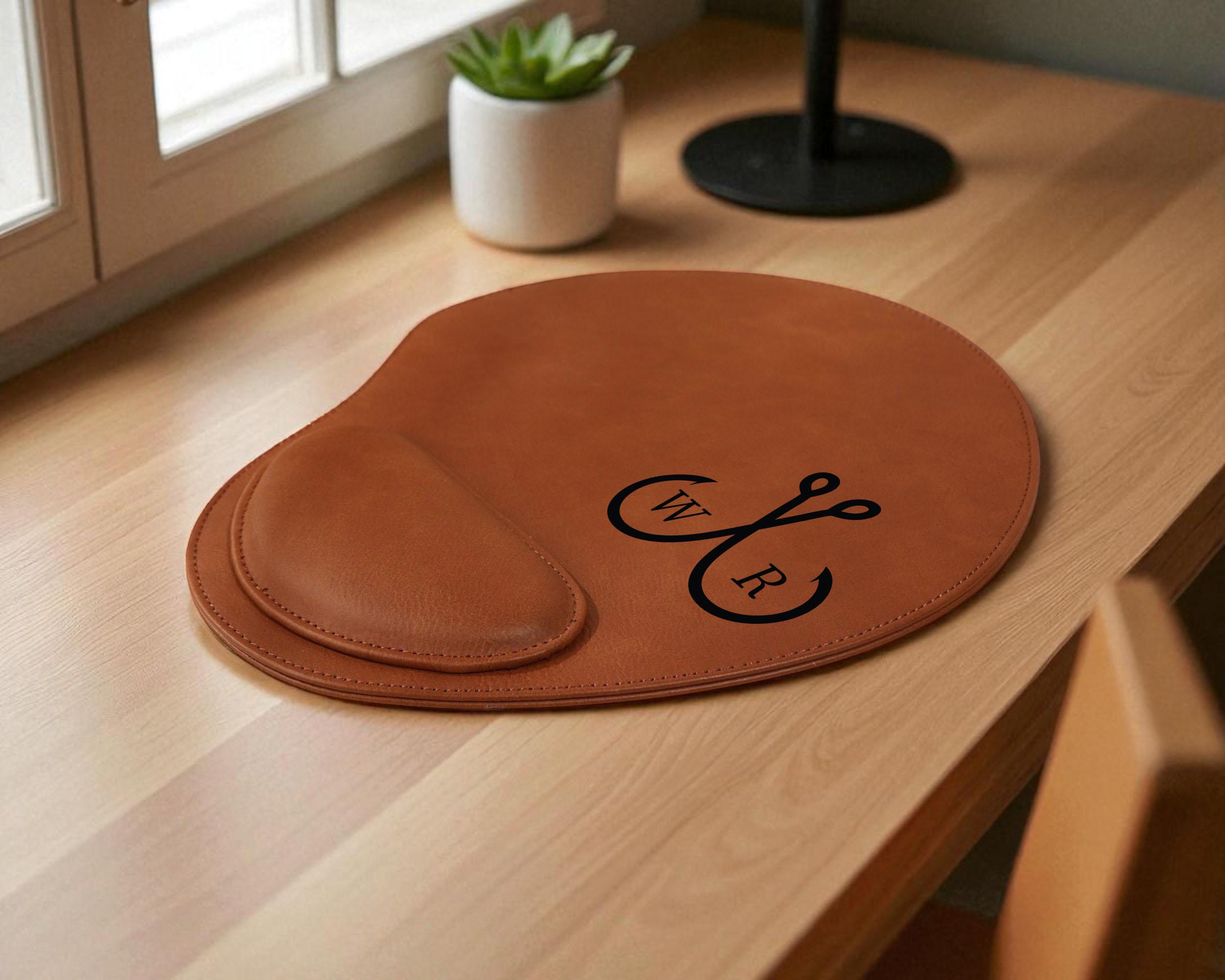 Personalized Leather Mouse Pad – Custom Mouse Pad With Logo or Monogram ...