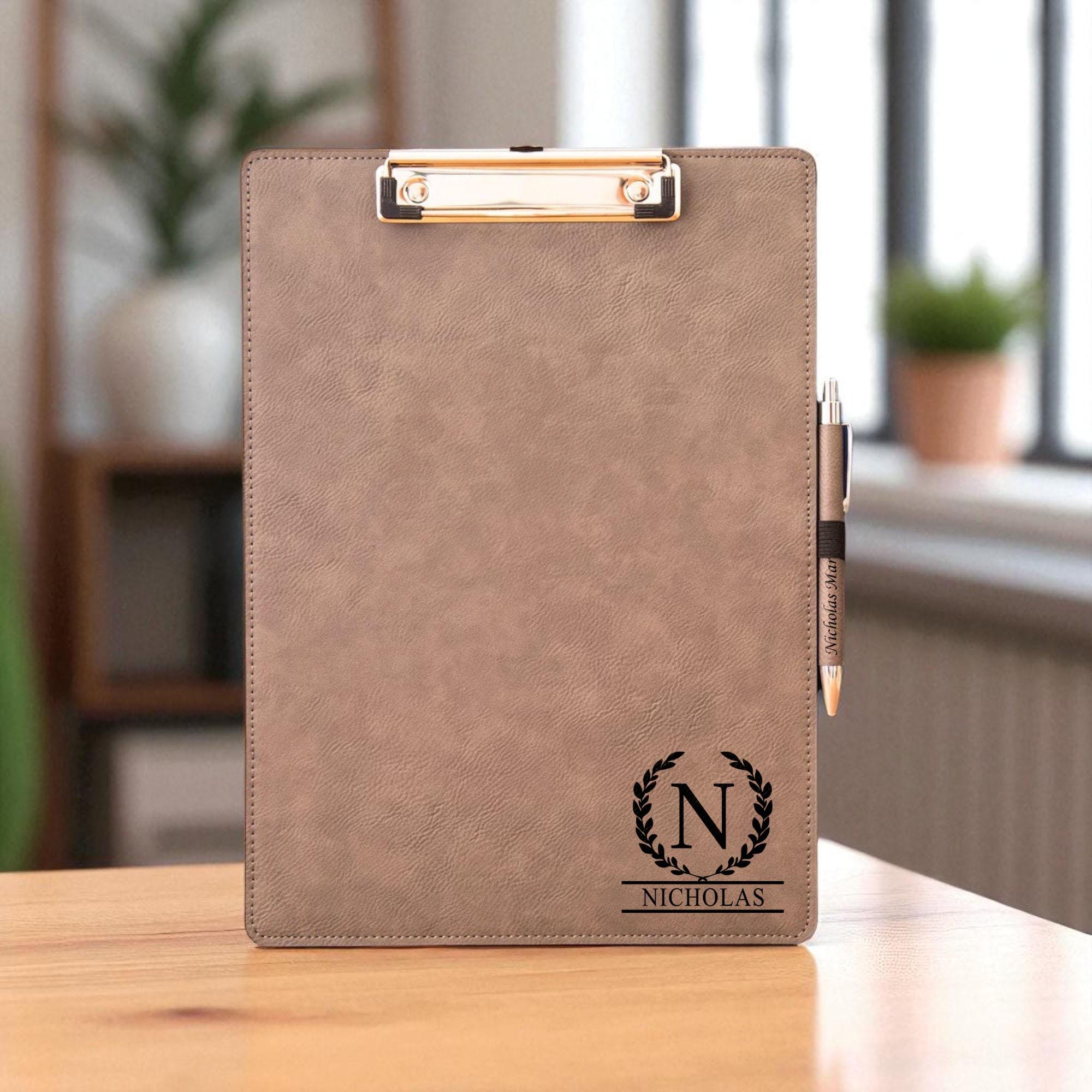 Personalized Leather Clipboard, Custom Engraved Clipboard for Coach or ...