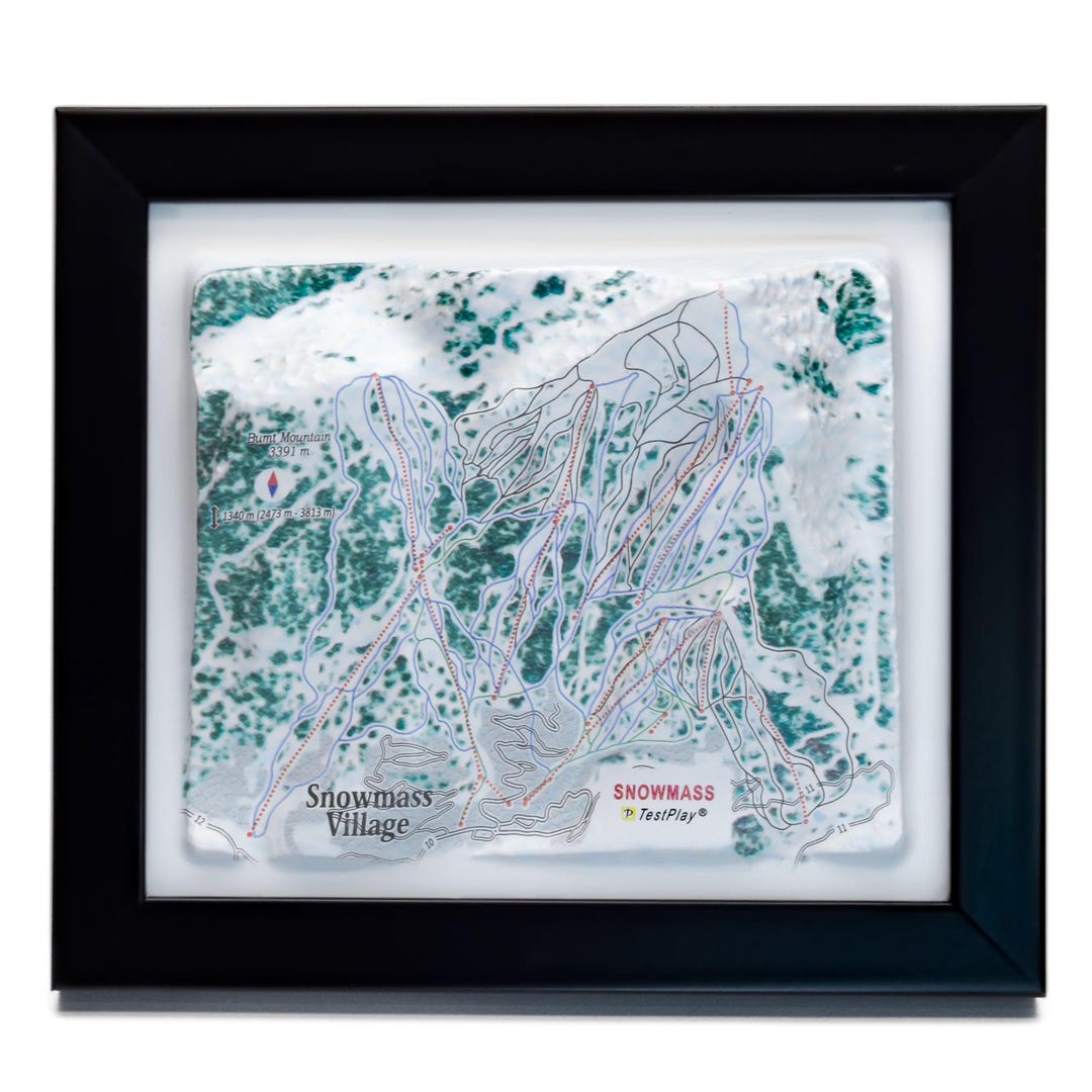 Snowmass Ski Resort 3D Raised Relief Map - Etsy