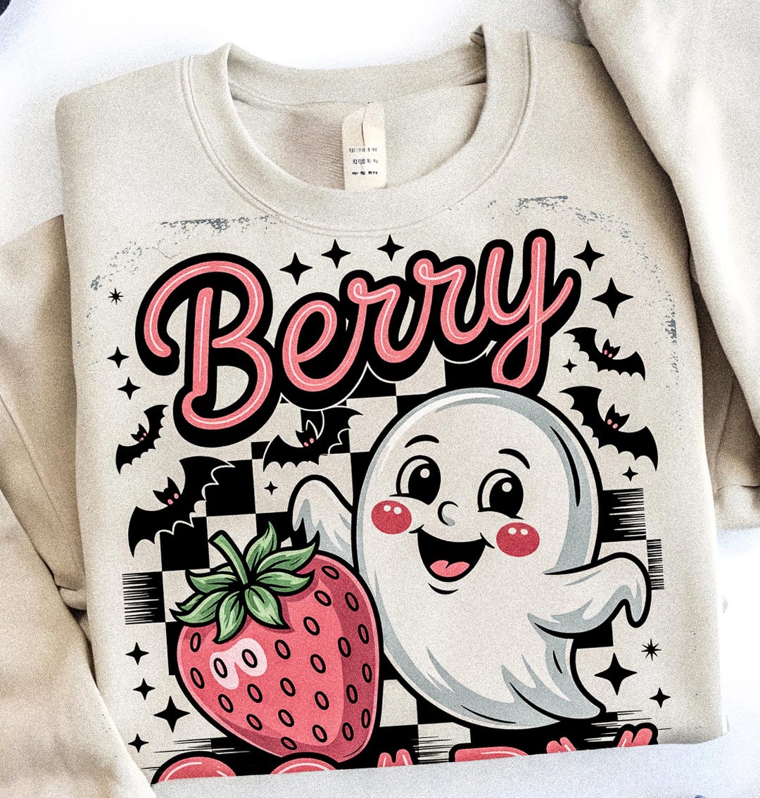 Berry Scary Spooky Strawberry Ghost PNG – Trendy Halloween, Cute ...
