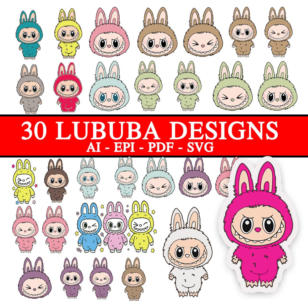 30 Labubu PNG Bundle | Cute Labubu Clipart Download | Kawaii Labubu ...