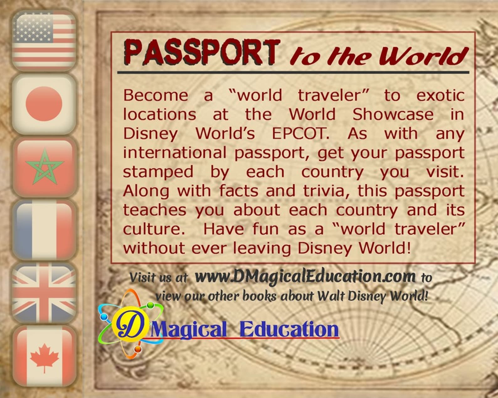 EPCOT Passport to the World Showcase at Disney World Pavilion Book ...