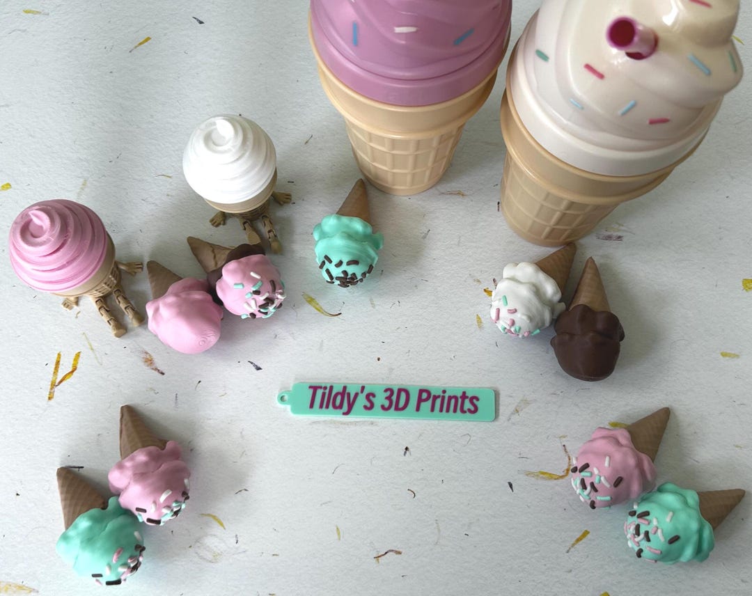 Ice Cream Cone Clicker: 3D Printed Sensory Toy - Etsy