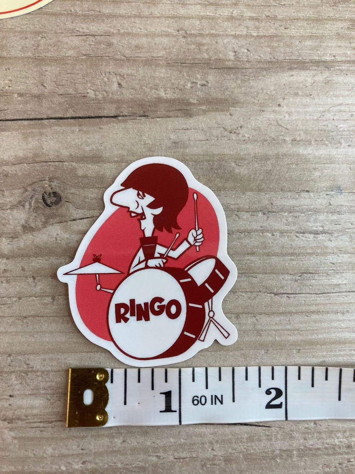 The Beatles Cartoon Ringo Waterproof Vinyl Sticker - 2 Inches - Etsy