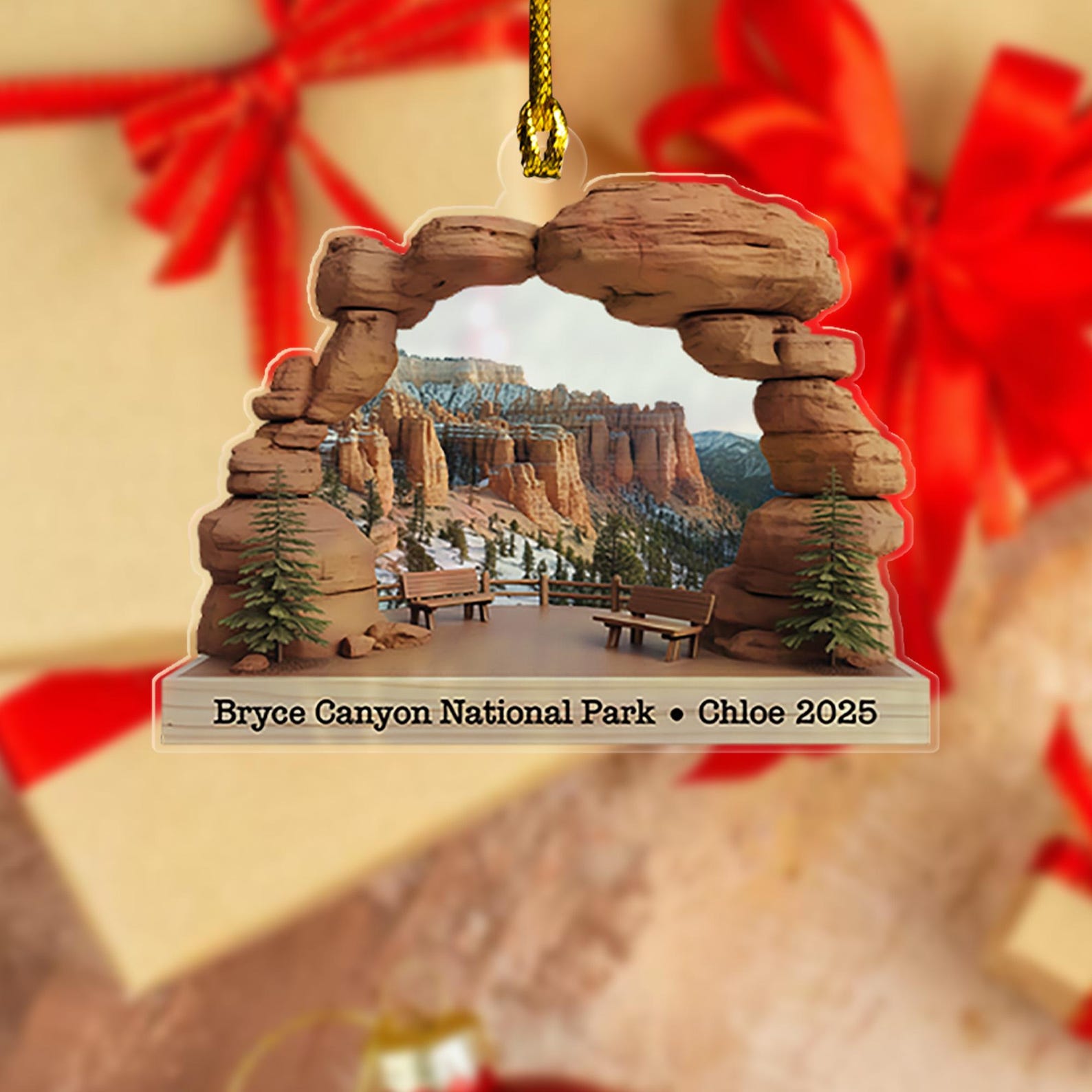 Personalized Bryce Canyon National Park Ornament, Custom Shape 2D ...