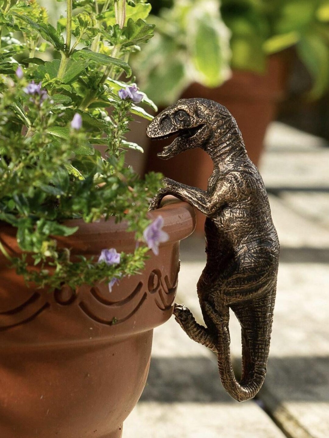 Garden Dinosaur Pot Climber, Dinosaur Pot Hanger, Garden Climber ...