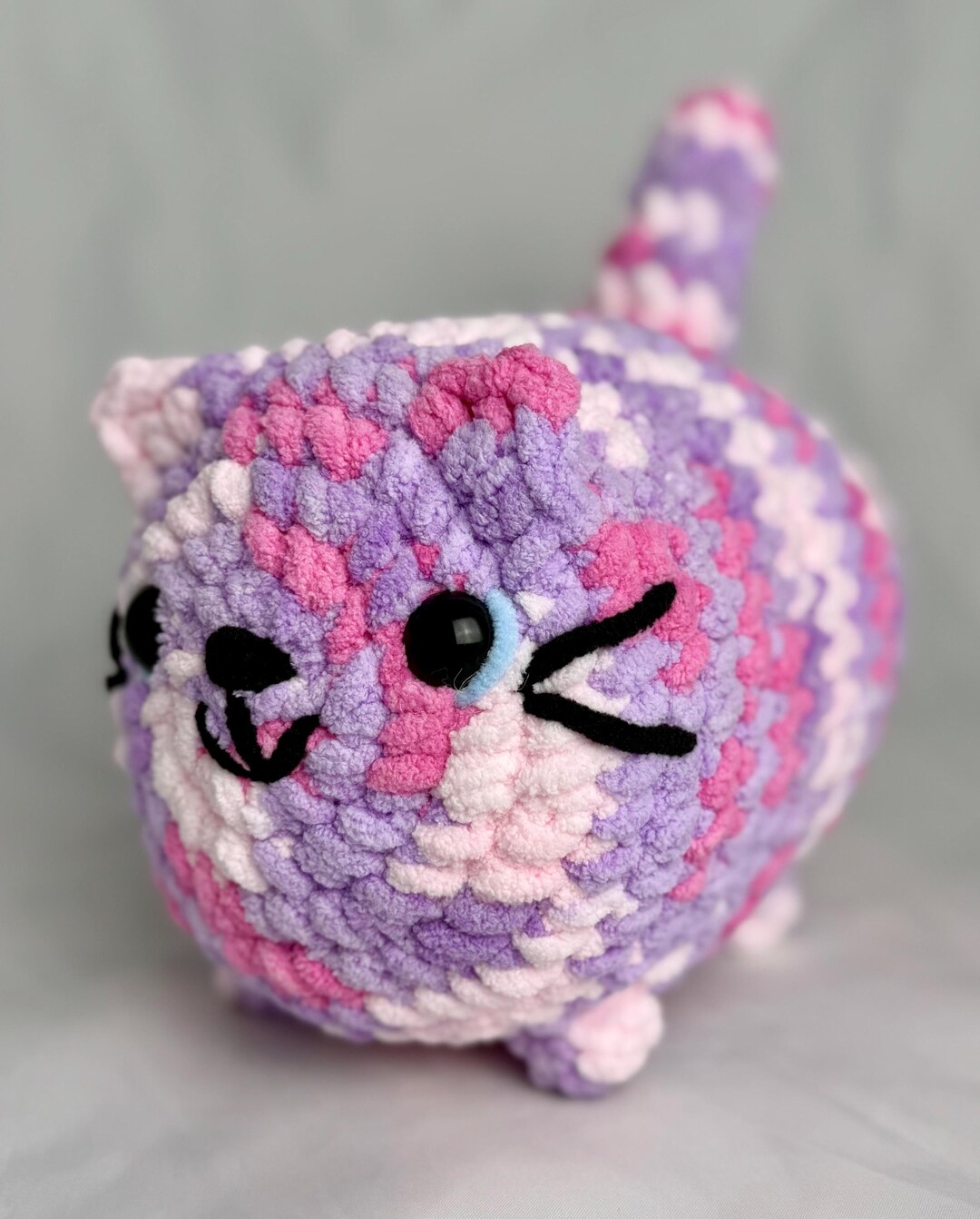 Jumbo Crochet Chonky Cat Plushie Stuffy Loaf Cat Chubby Chunky Kitty ...