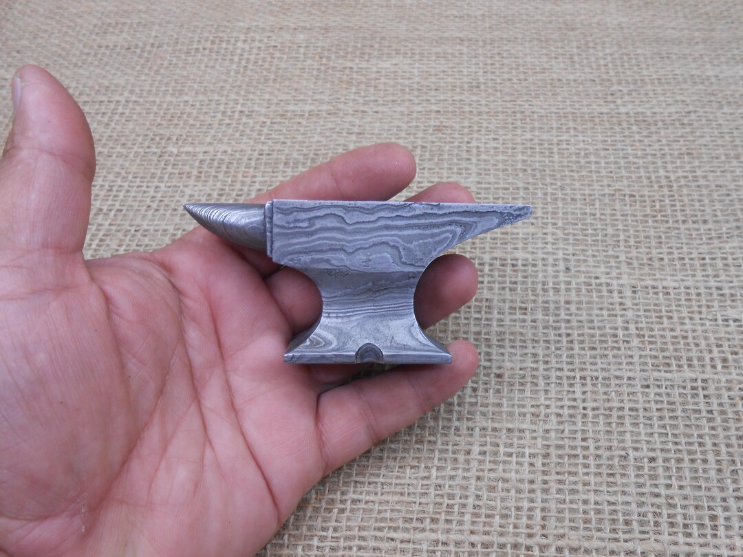 Handmade Forge Damascus Anvil Table Decoration Paper Weight - Etsy