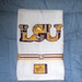 LSU Tigers Towel, LSU Tigers Hand Towel, LSU Appliqued Towel, Bathroom ...
