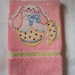 Easter Hand Towel, Appliqued Easter Bathroom Towel, Appliqued Easter ...