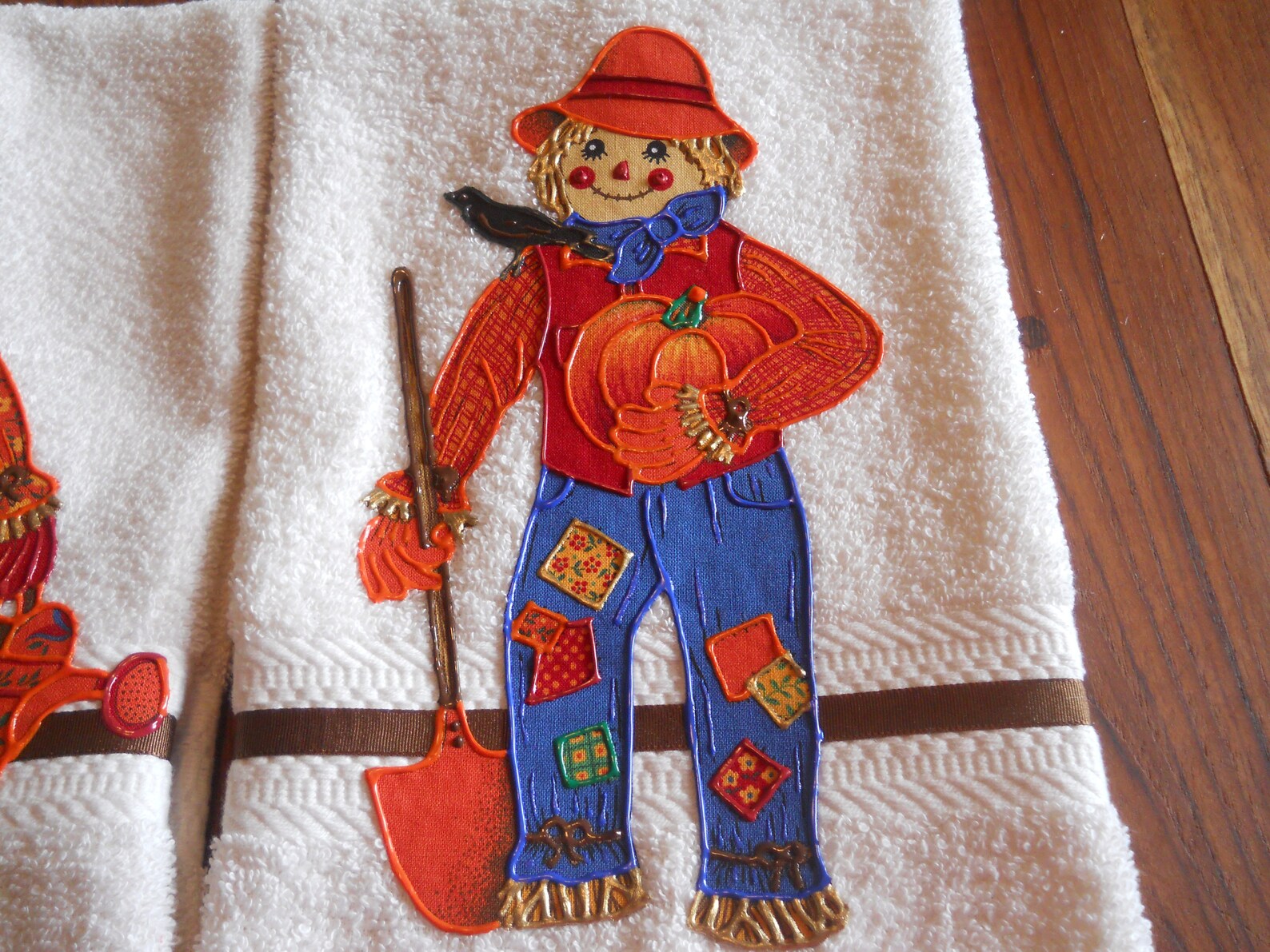 Set of 2 Thanksgiving or Fall Theme Appliqued Hand Towels Set - Etsy