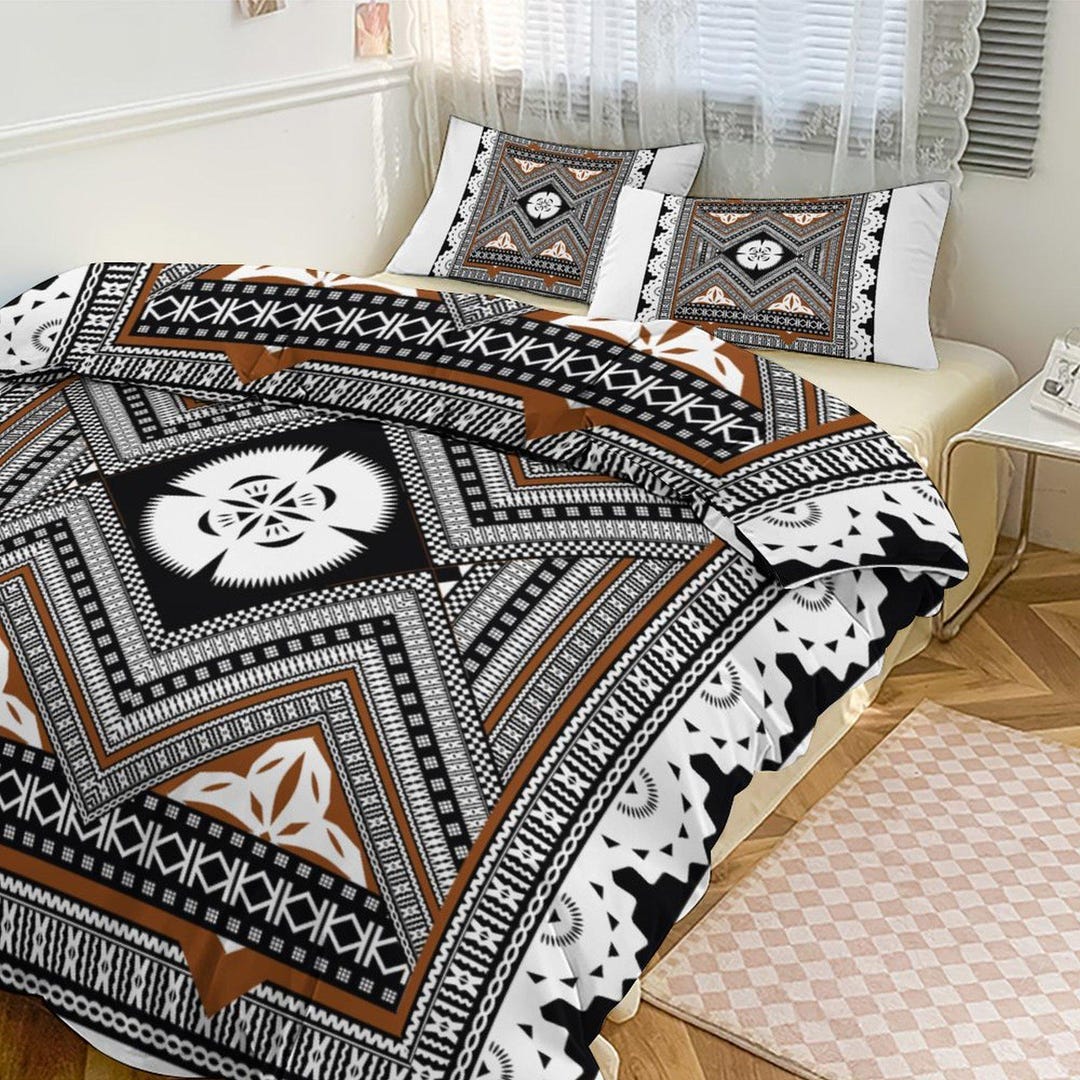 Queen Fiji Masi 11 3-piece Bedding Set-90"x90"/ 229x229cm (dual-sided ...