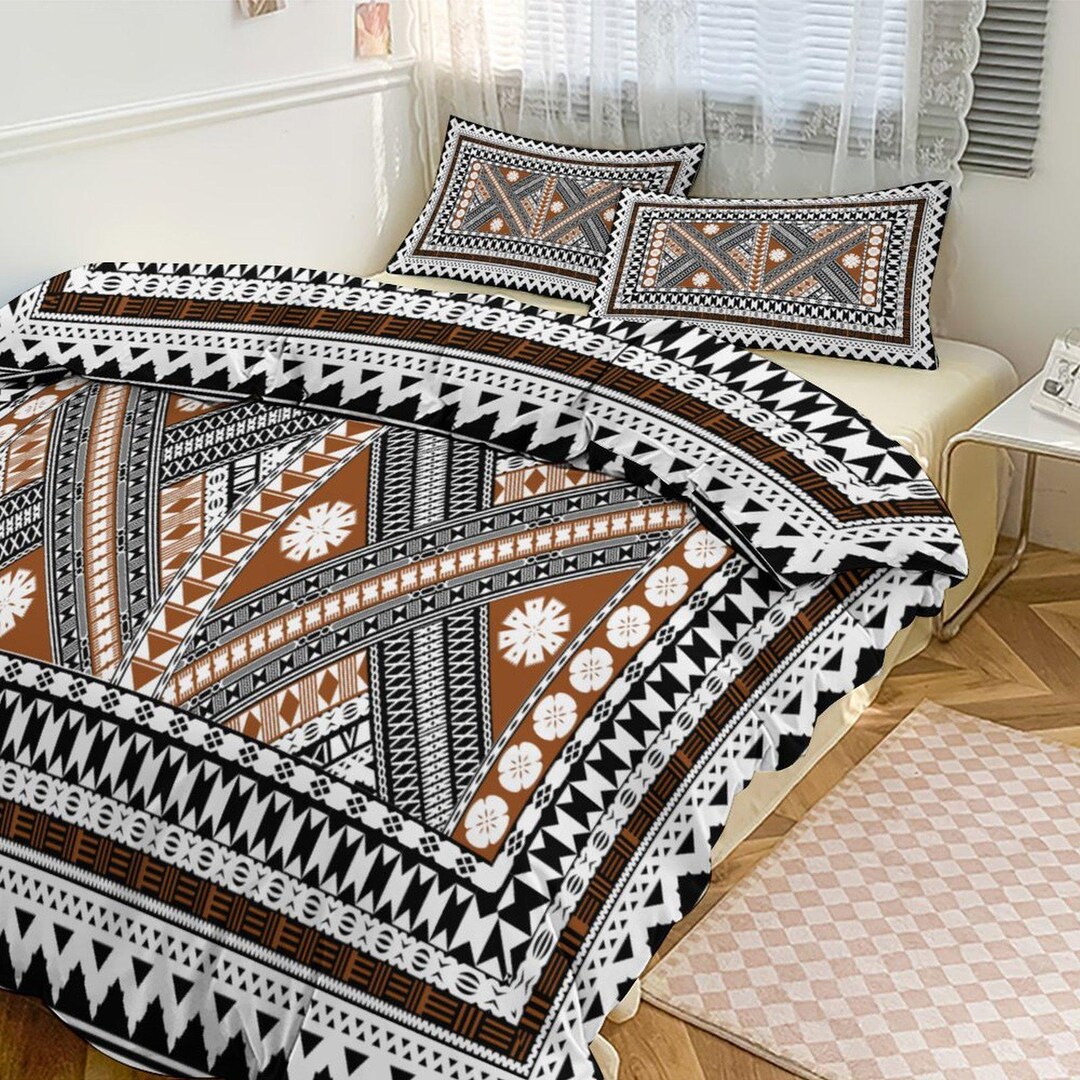 Queen Fiji Masi 3 3-piece Bedding Set-90"x90"/ 229x229cm (dual-sided ...