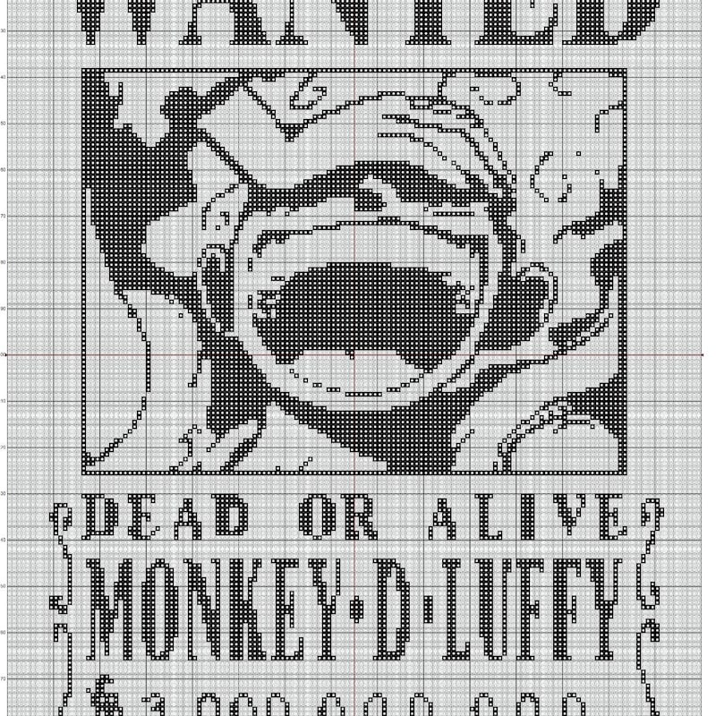 One Piece Black and White Poster - Etsy