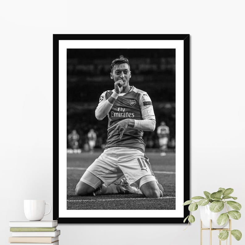 Mesut Ozil Poster, Inspirational Wall Art, Football Poster, Soccer Wall ...