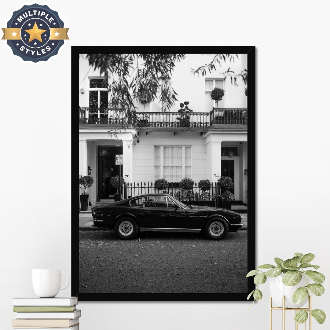 Vintage Car Poster, Aston Martin, Sports Car Wall Art, Gift for Him ...