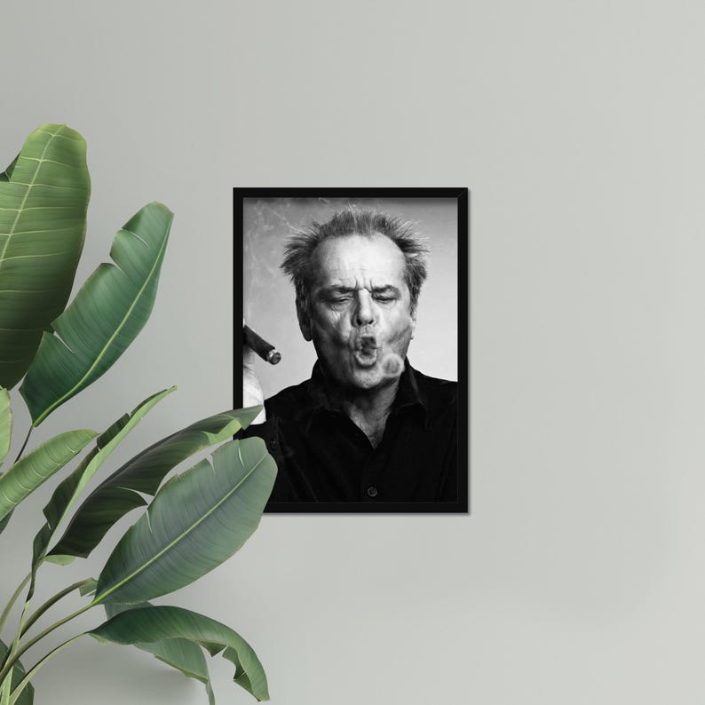 Vintage Jack Nicholson-poster, poster acteur icoon, zwart-wit ...