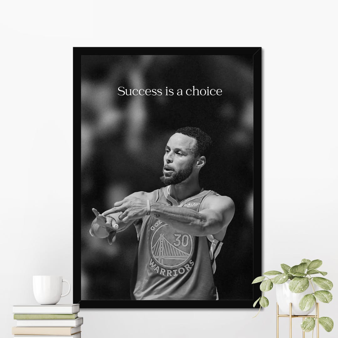 Steph Curry Motivational Poster, Inspirational Wall Art, Home Gym Decor ...