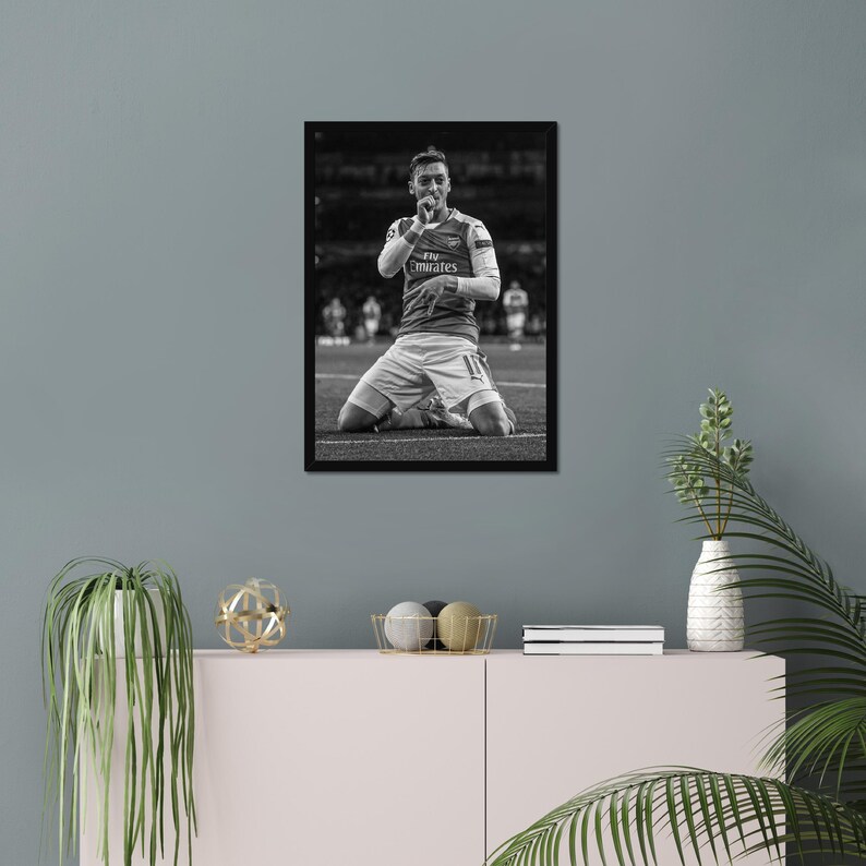 Mesut Ozil Poster, Inspirational Wall Art, Football Poster, Soccer Wall ...