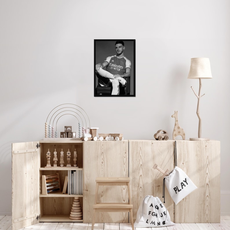 Declan Rice Poster, Declan Rice Wall Art, Football Poster, Soccer Wall ...