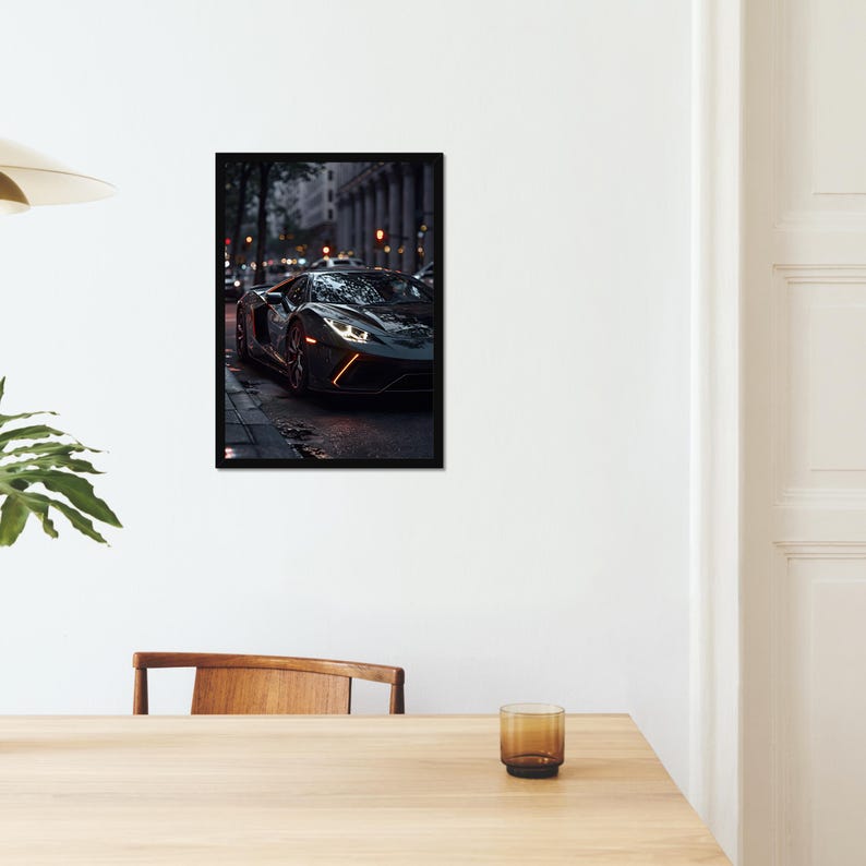 Lamborghini Artwork Car Poster, Sports Car Wall Art, Gift for Him, Wall ...