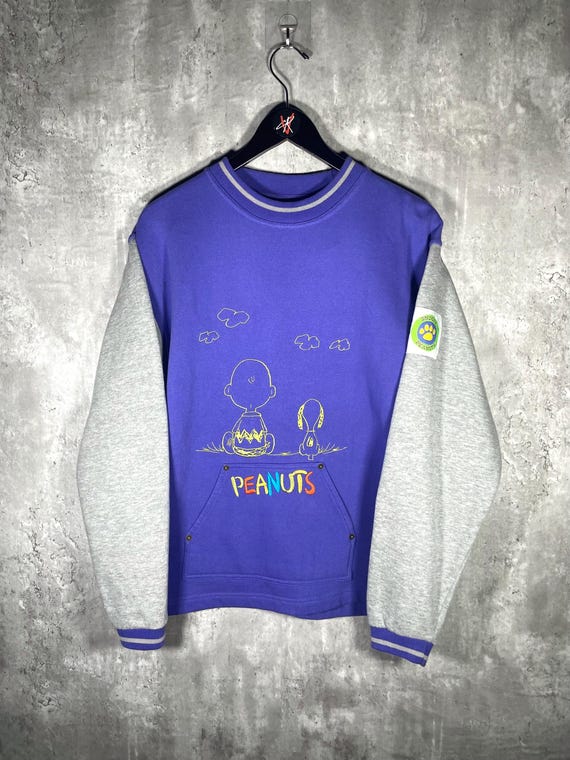 Vintage 90s Peanuts Snoopy Charlie Brown Cartoon Purp… - Gem