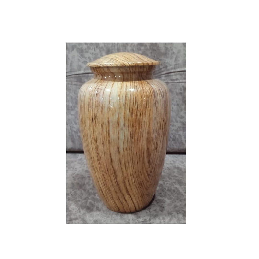 10 Inch Wood-look Cremation Urn for Human Ashes With Velvet Bag – A ...