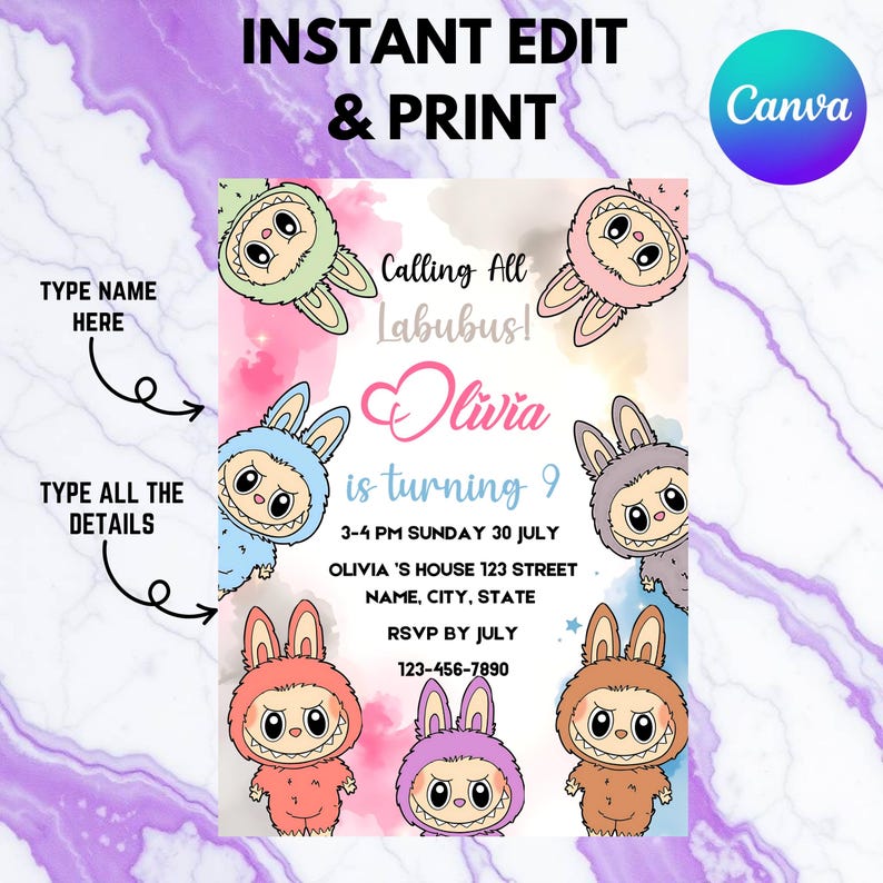 Labubu Birthday Invitation, Calling All Labubus Party Invite ...