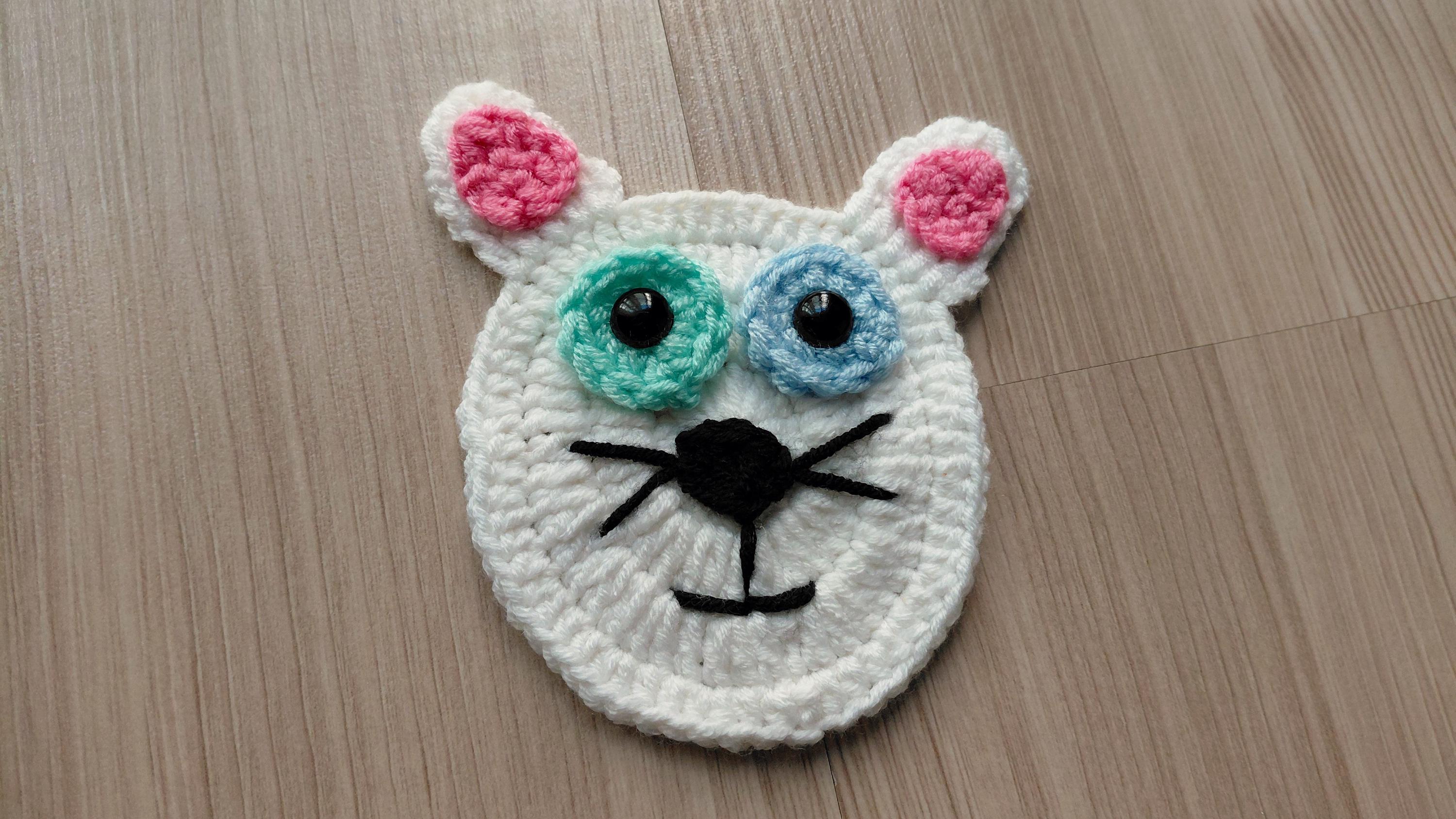 Crochet Animal Face Applique Pattern – Baby Applique Set (PDF Download ...
