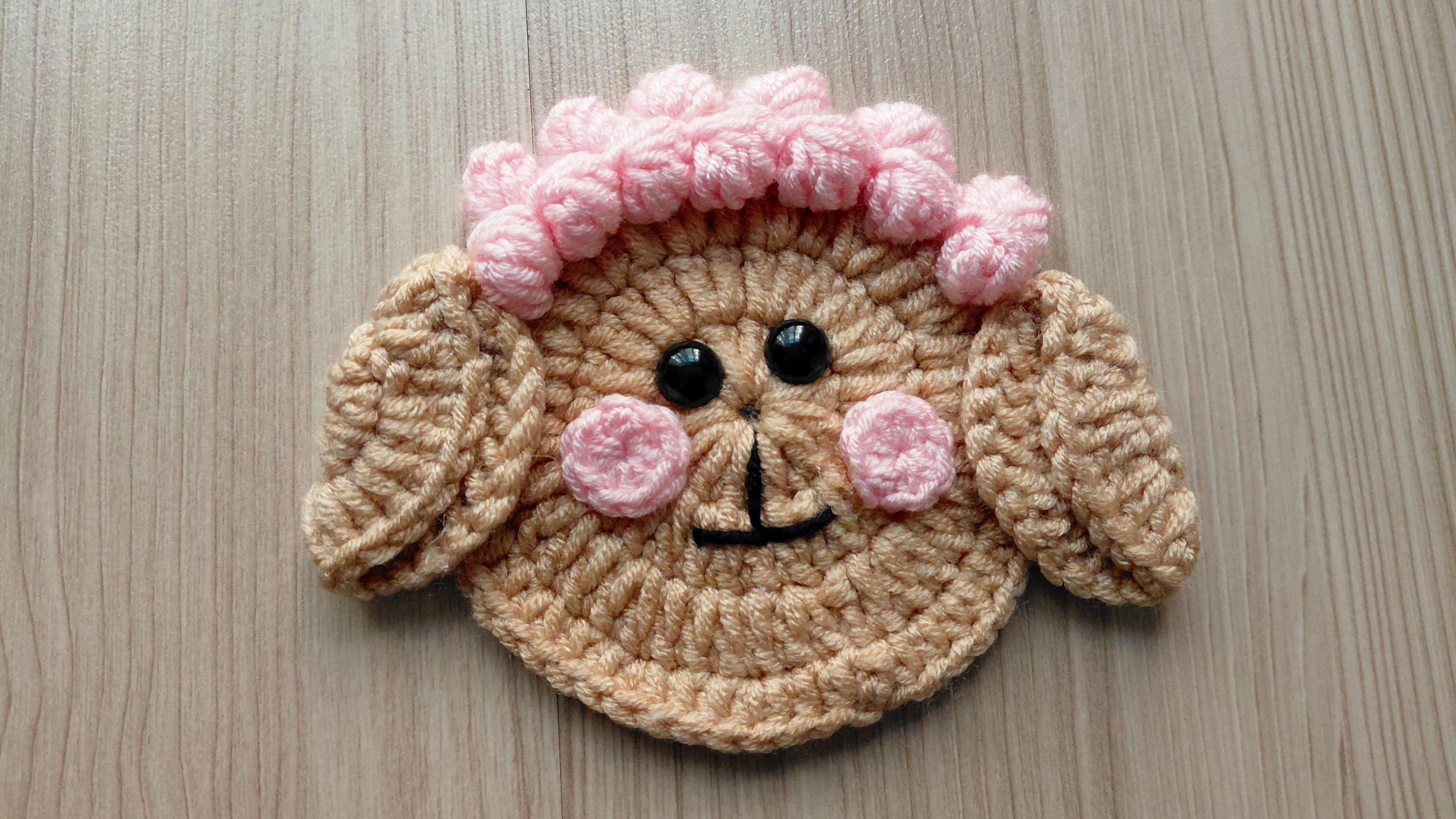 Crochet Animal Face Applique Pattern – Baby Applique Set (PDF Download ...