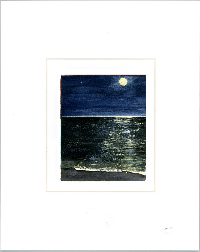 Moon Dance Print of Watercolor by Mary Blocksma 8x10 Mat - Etsy