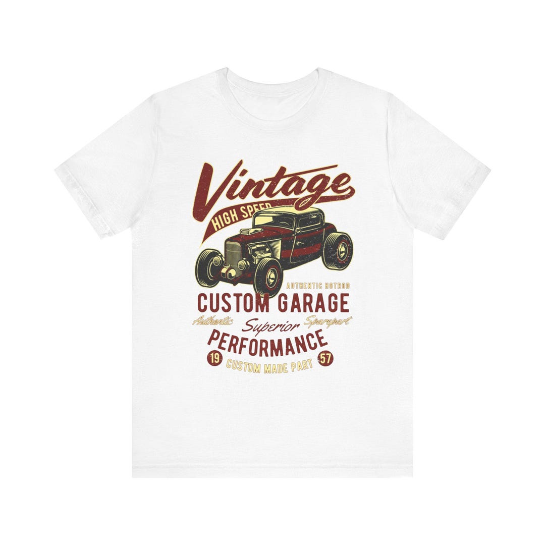 Vintage Hot Rod Car T-shirt: Retro Automotive Garage Style - Etsy