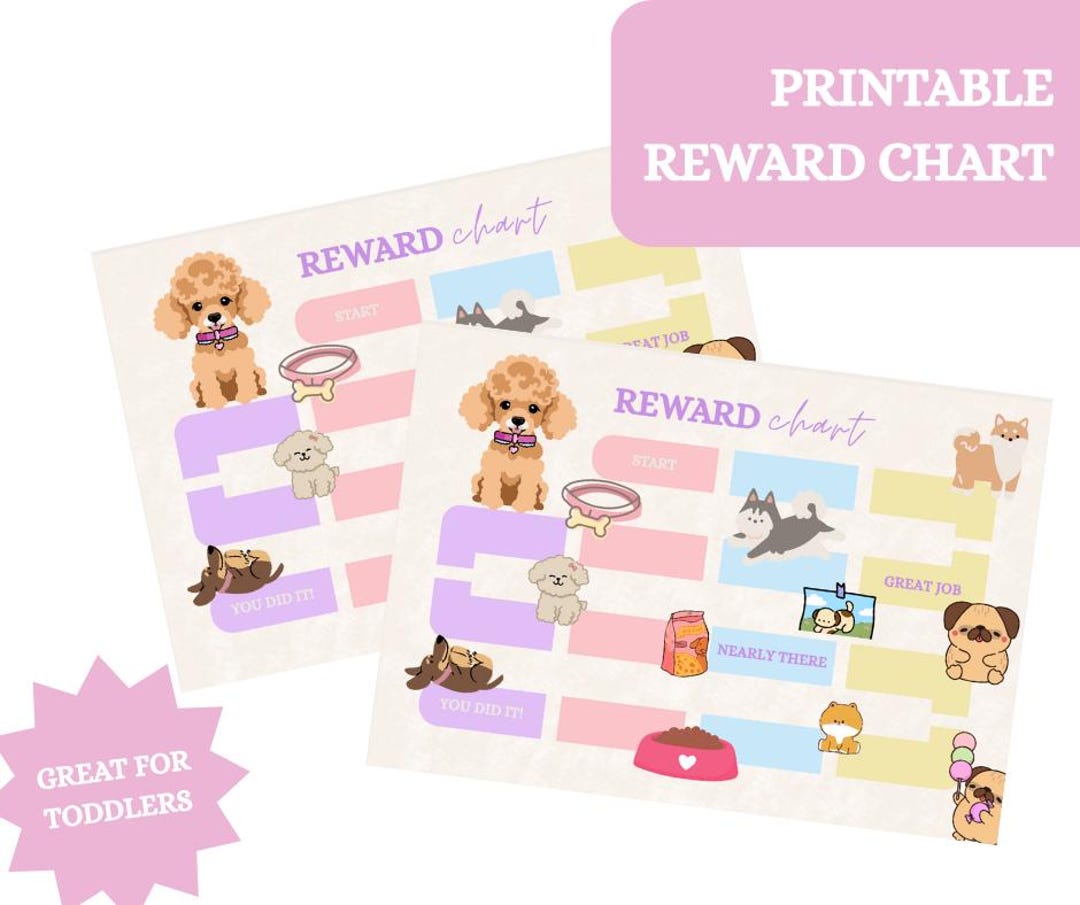 Puppy Reward Chart - Instant Download Printable | Cute Dog-themed ...