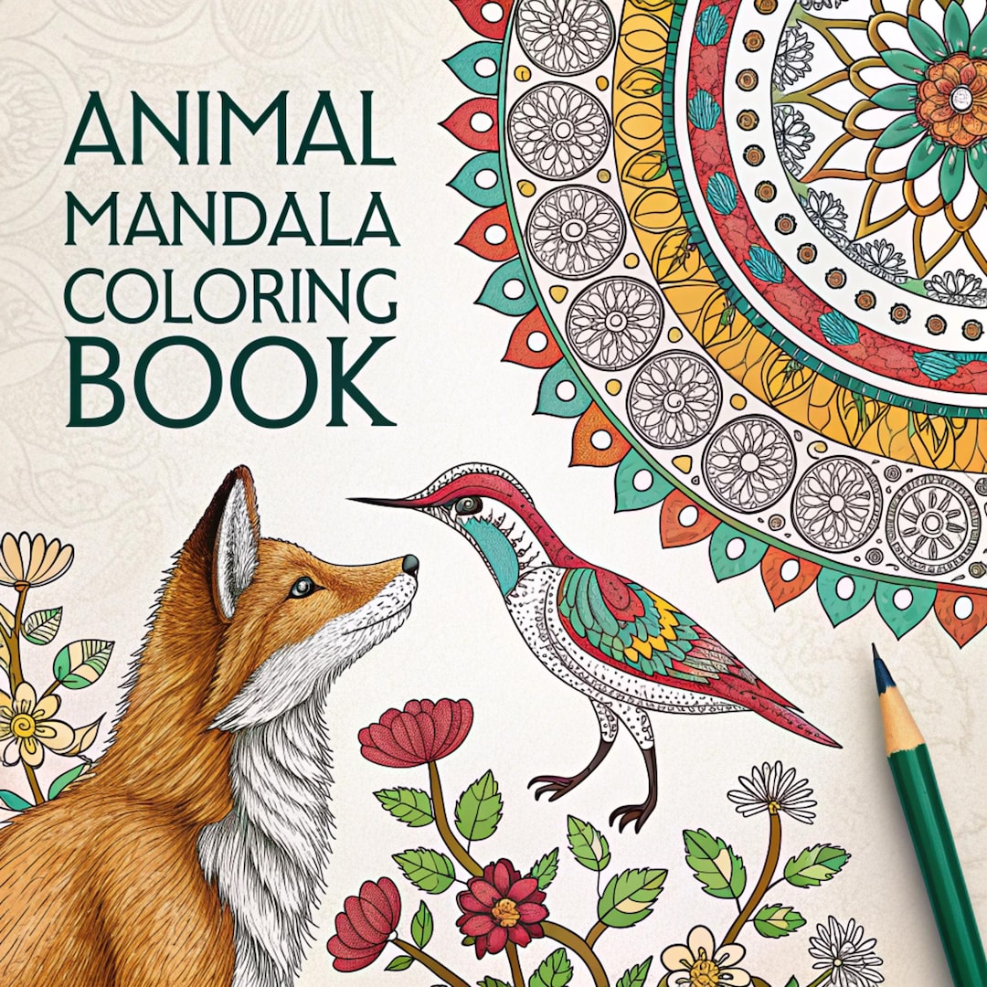Animal Mandala Coloring Book | Adult Coloring Book PDF | Printable ...