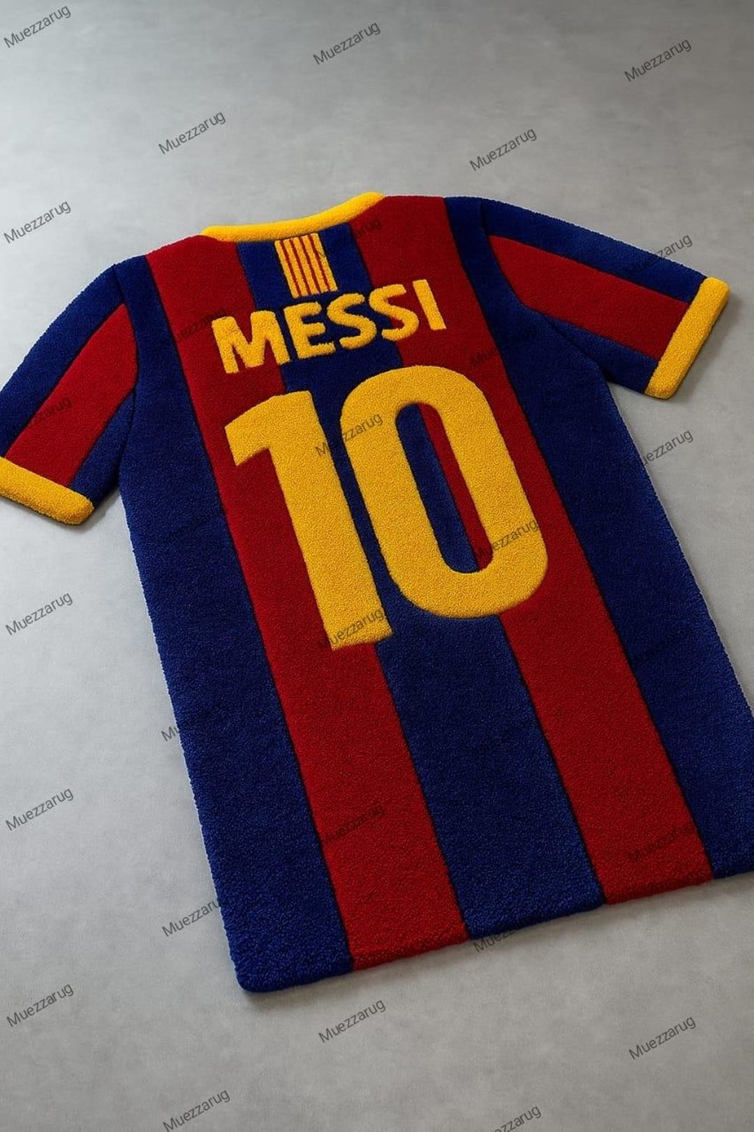 Messi Jersey Shaped Rug | Lionel Messi Handmade Carpet | FC Barcelona ...