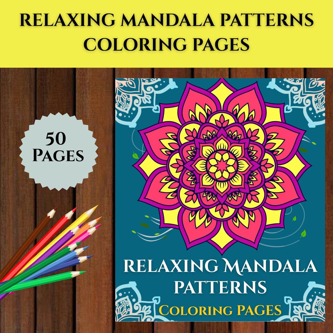 Relaxing Mandala Patterns Coloring Pages (digital PDF) - Etsy