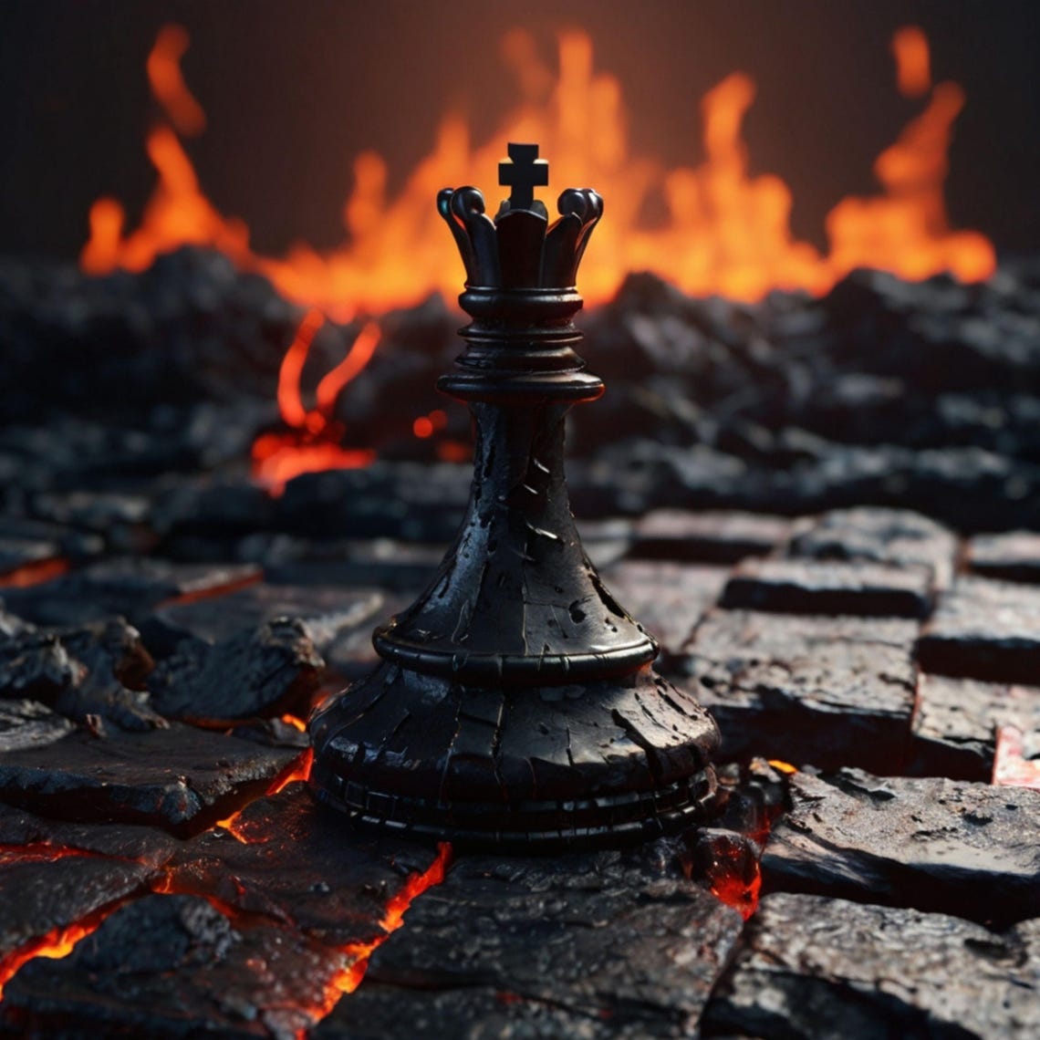 Dark Lava King Chess Art Set – 3 Printable Fantasy Chess Pieces ...