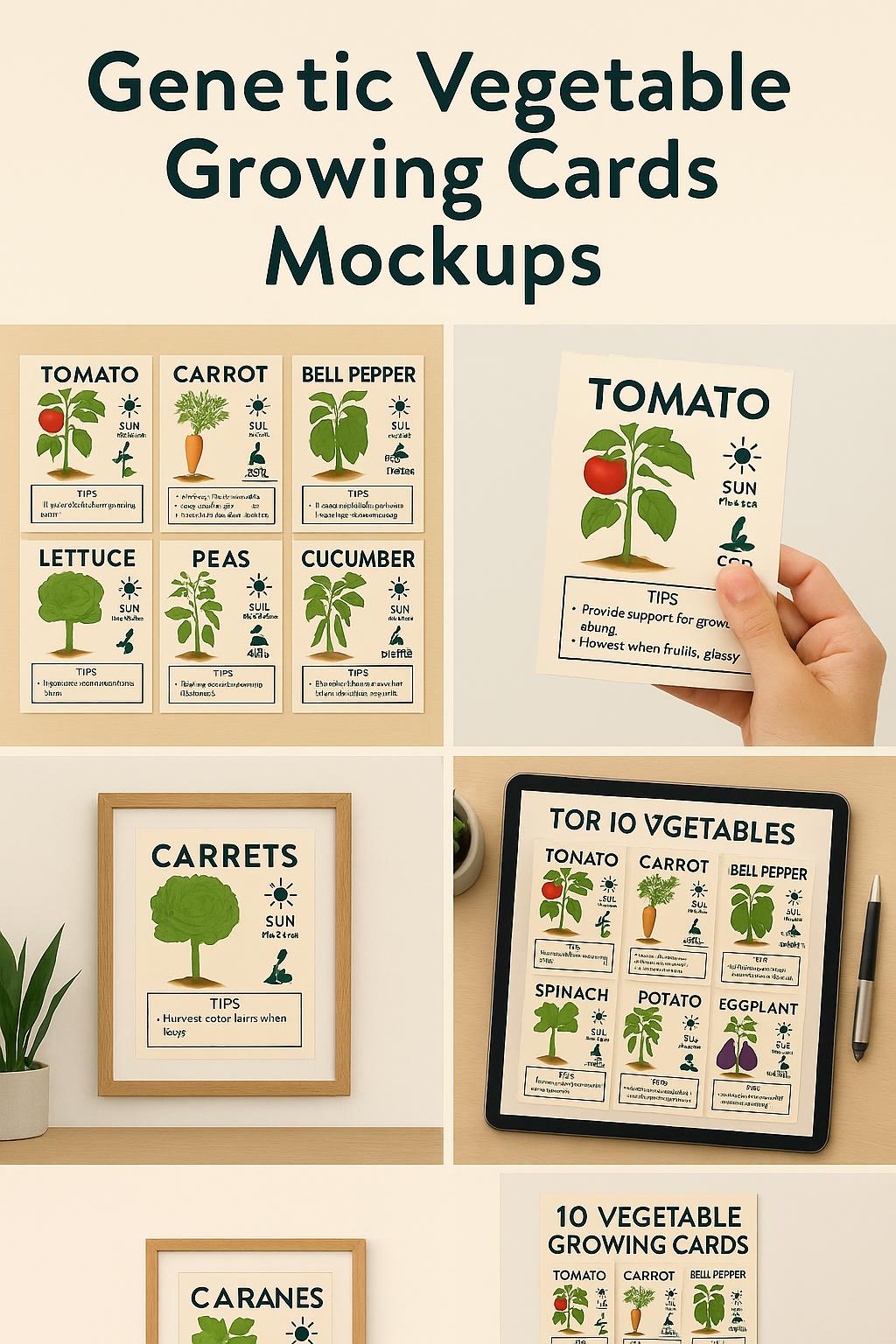 10 Essential Vegetable Growing Cards – Printable Gardening Guide ...
