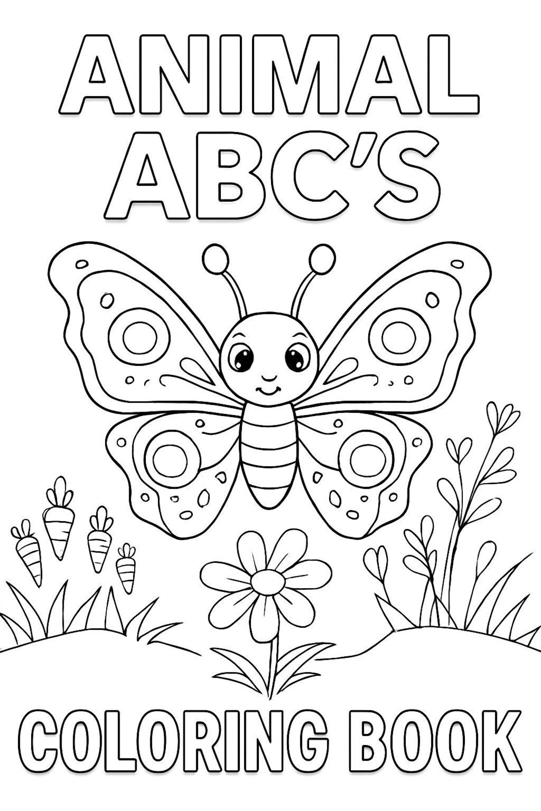 Animal Abc's Children's Coloring Book - Etsy