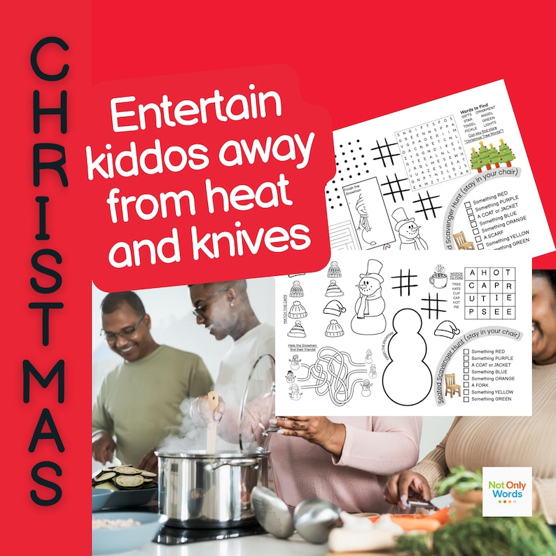 Christmas Activity Placemat Bundle | Digital Download for 11 " X 17 ...