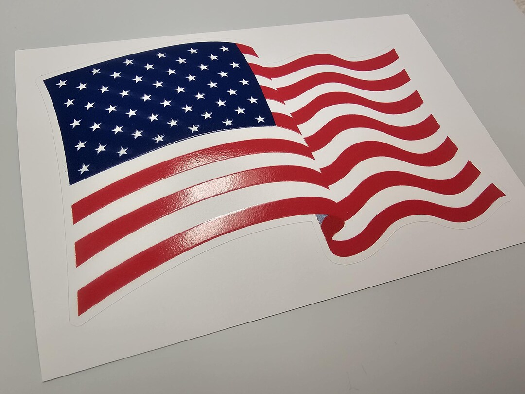 American Flag Bumper Sticker Vinyl Decal - Etsy