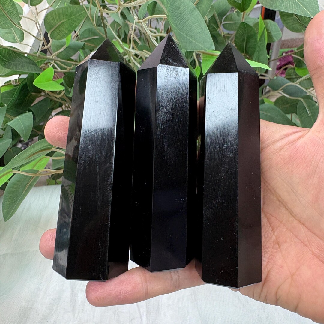Obsidian Crystal Tower: Root Chakra Obelisk Wand, Reiki Healing - Etsy