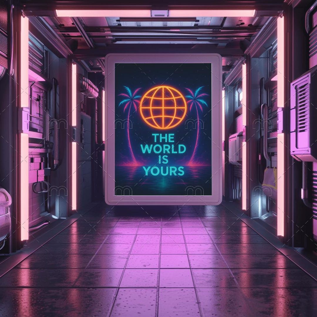 Scarface Inspired Neon Poster: 80s Miami Decor (digital Download) - Etsy