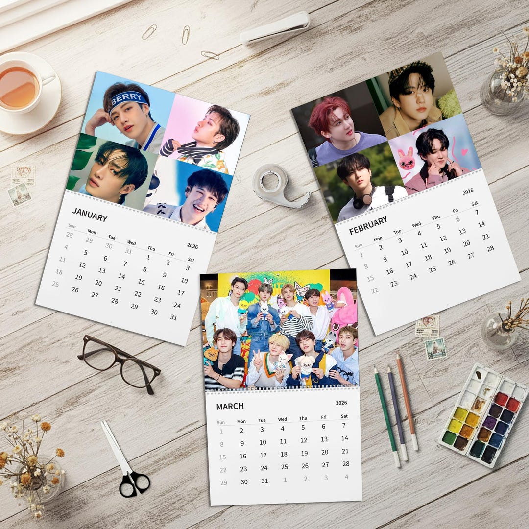 Stray Kids 2026 Wall Calendar, SKZ Photo Calendar - Etsy