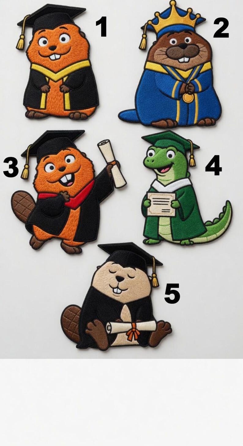 Hoppers Graduation Patch, Disney Hoppers 2026 Embroidery, Mabel Beaver ...